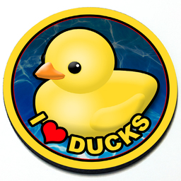 I Love Ducks - Grill Badge