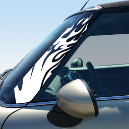 Flames A Pillar Graphics - Set of 2 Decals for MINI Cooper R50 R52 R53 ...