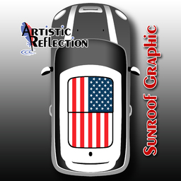 US Flag Nonwaving Sunroof Graphic for MINI Cooper