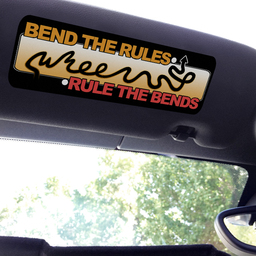 Visor stickers, Set of 2 - Large - Bend the rules, rule the bends