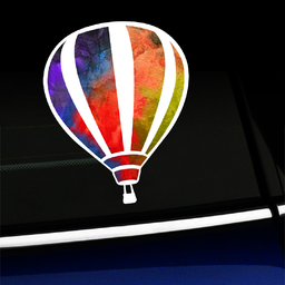 Watercolor Hot Air Balloon - Sticker - Full-color Vinyl Sticker